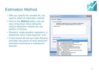Tutorial12_Estimation_PartA note Eview Traning | PPTX