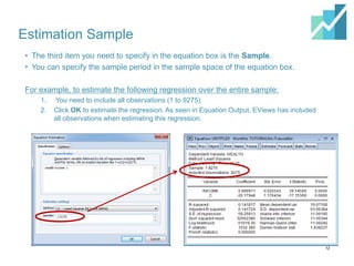 Tutorial12_Estimation_PartA note Eview Traning | PPTX