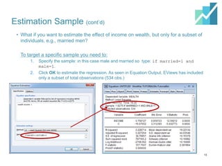 Tutorial12_Estimation_PartA note Eview Traning | PPTX