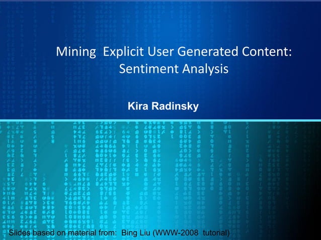 Tutorial 13 (explicit ugc + sentiment analysis) | PPT