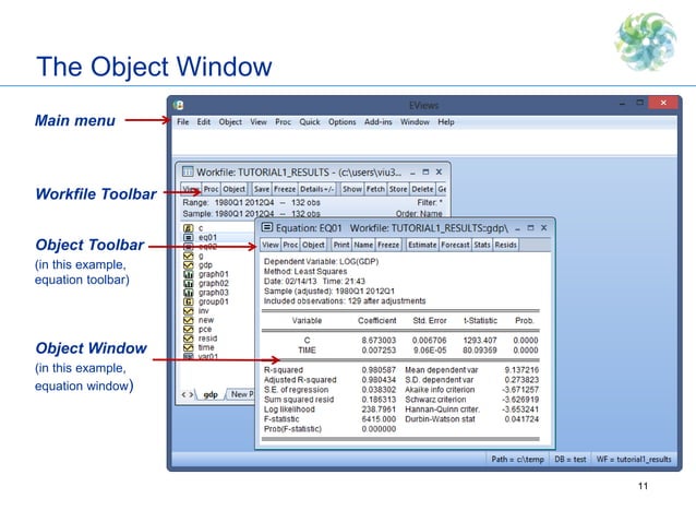 Tutorial1 eviews_basics | PPT