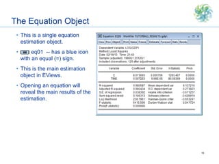 Tutorial1 eviews_basics | PPTX