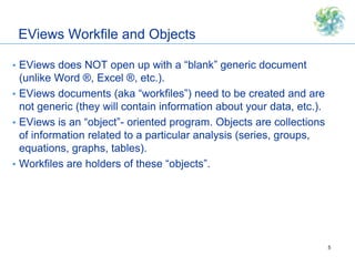 Tutorial1 eviews_basics | PPTX
