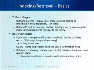 Tutorial 1 (information retrieval basics) | PPT