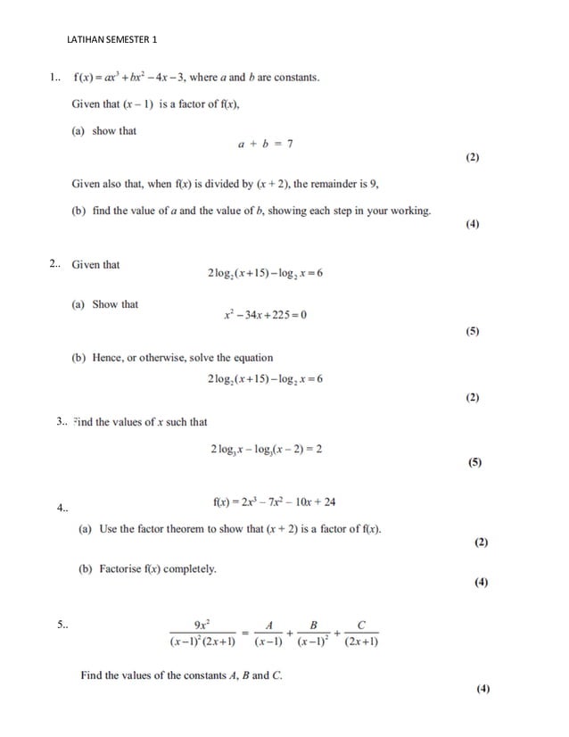 Tutorial 1math t | PDF