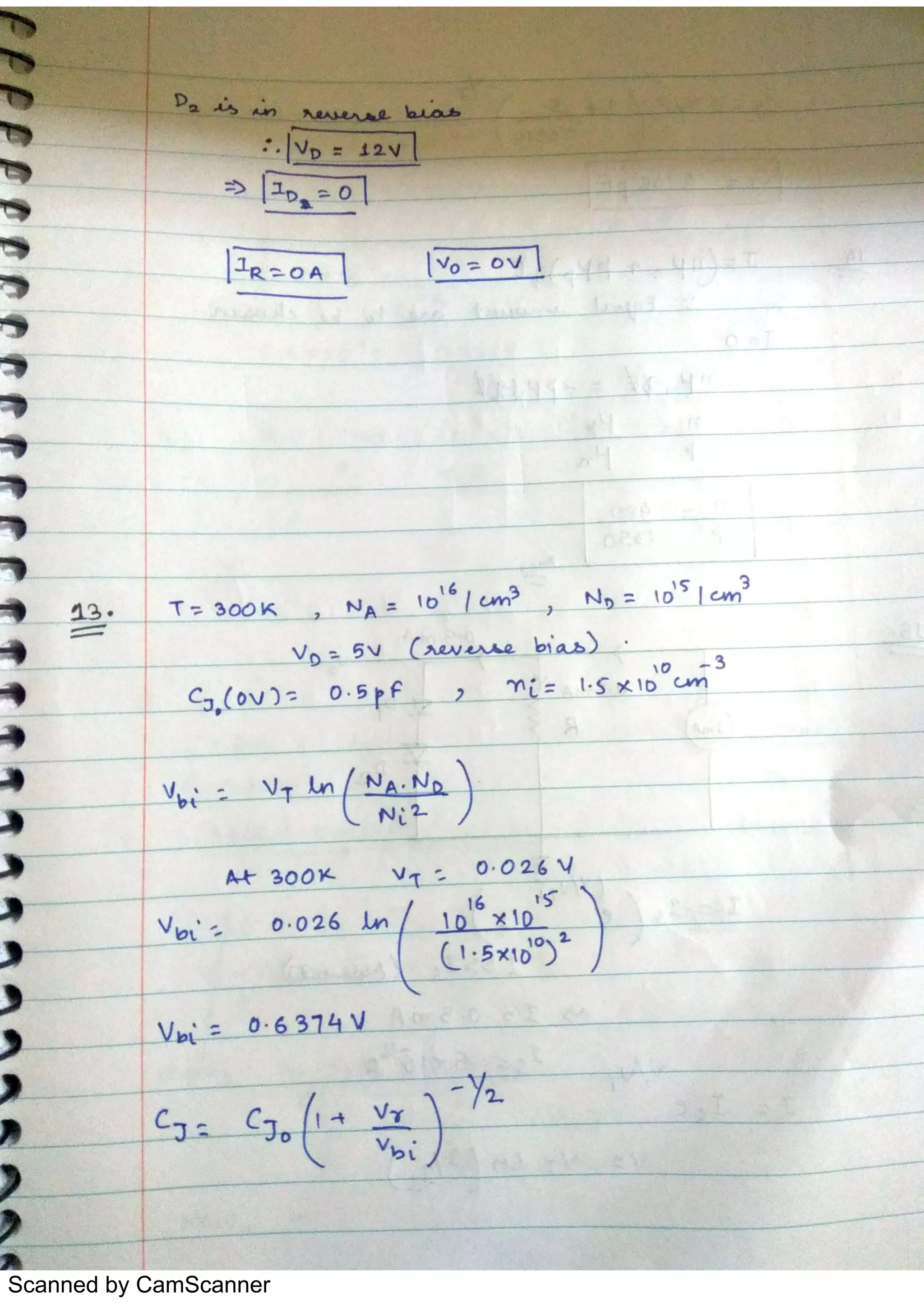 Basic electronics Tutorial 2 Solution | PDF