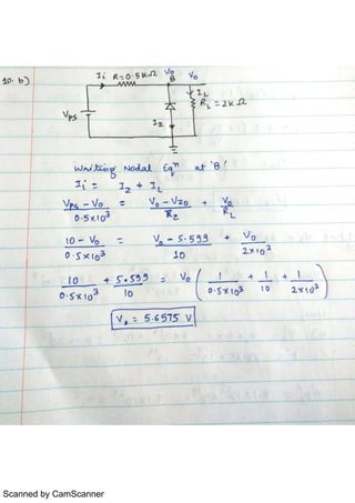 Basic electronics Tutorial 2 Solution | PDF