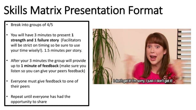 COMM 202 Tutorial 2 - Skills Matrix Presentations | PPT