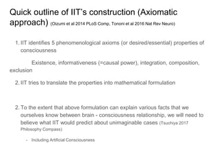 Tutorial 2 agi and consciousness - 3- IIT | PPTX