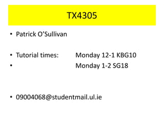 Tutorial%25201%2520 tx4305%5b1%5d | PPT