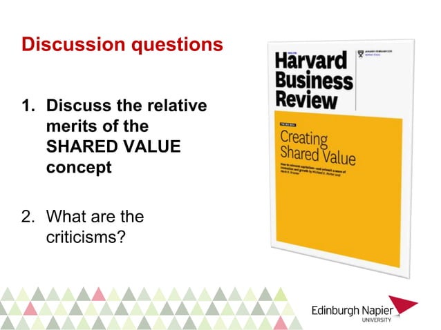 Tutorial on Creating Shared Value | PPTX | Business | Business and Finance