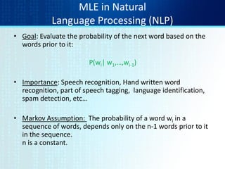 Tutorial 2 (mle + language models) | PPT