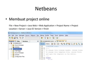 Tutorial sederhana netbeans & xampp | PPTX