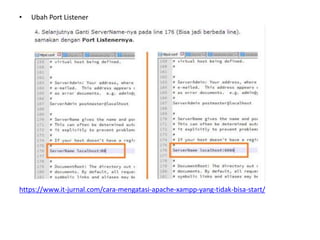 Tutorial sederhana netbeans & xampp | PPTX