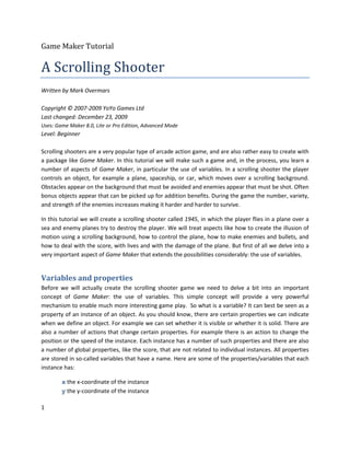 Tutorial2 scrolling shooter | PDF