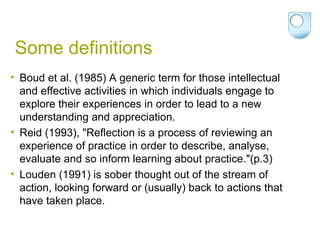 Reflection: AA100 tutorial | PPT