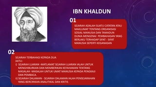 pandangan dan hujahan E. H. Carr dan Ibn Khaldun mengenai ciri-ciri ...