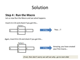 A Quick Simple MS Excel Macro | PPTX