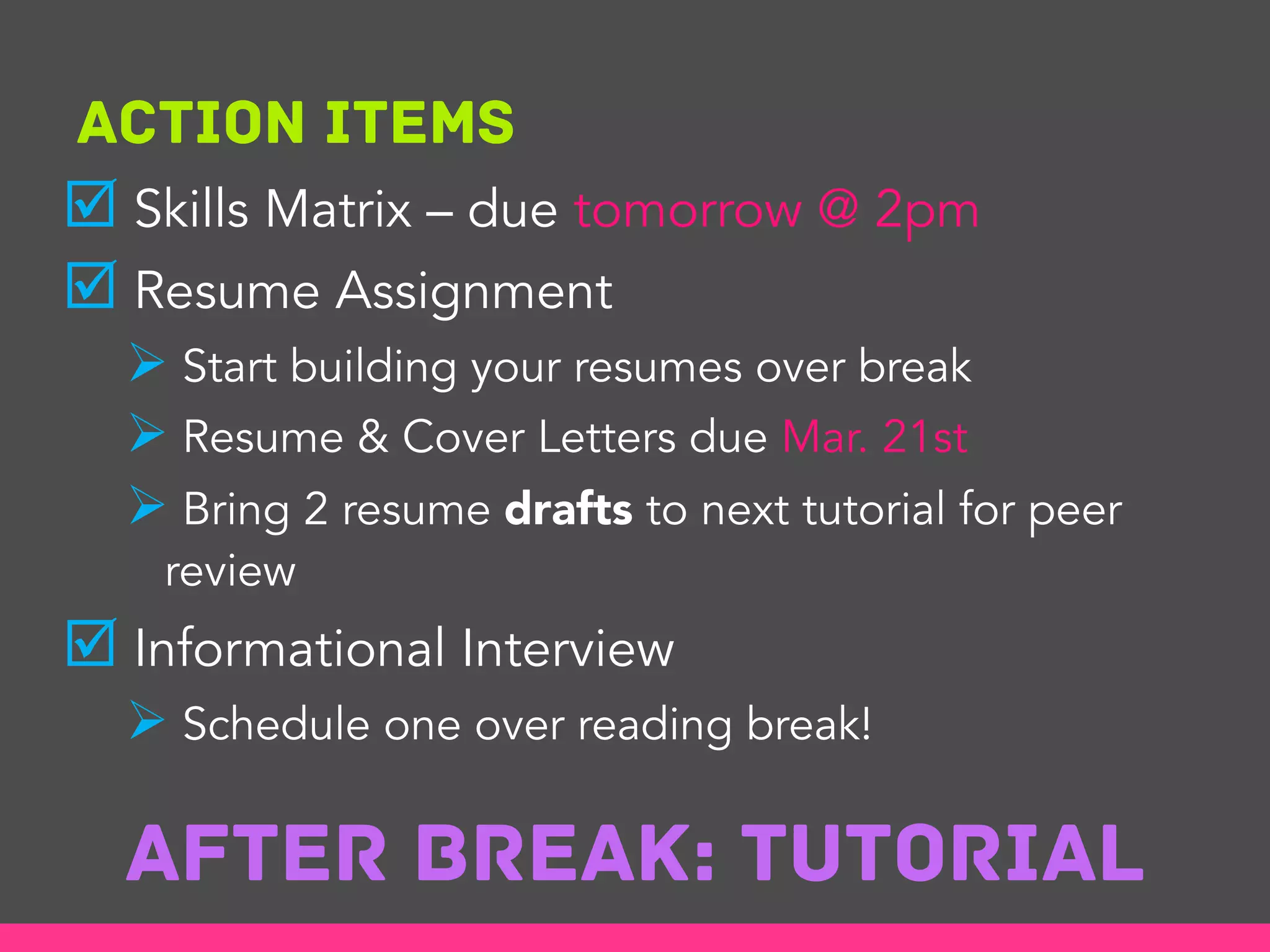 Tutorial #3 - Resume Intro | PPT