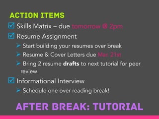 Tutorial #3 - Resume Intro | PPT