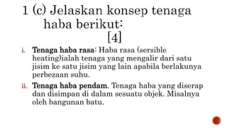 TENAGA, BAJAET HABA DAN TABURAN SUHU | PPTX