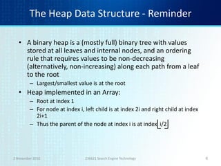 Tutorial 3 (b tree min heap) | PPT