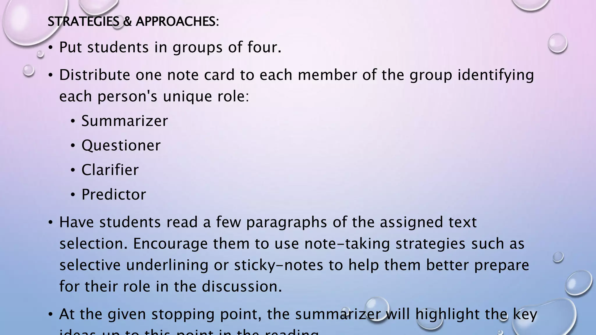 Reciprocal teaching | PPTX