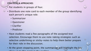 Reciprocal teaching | PPTX