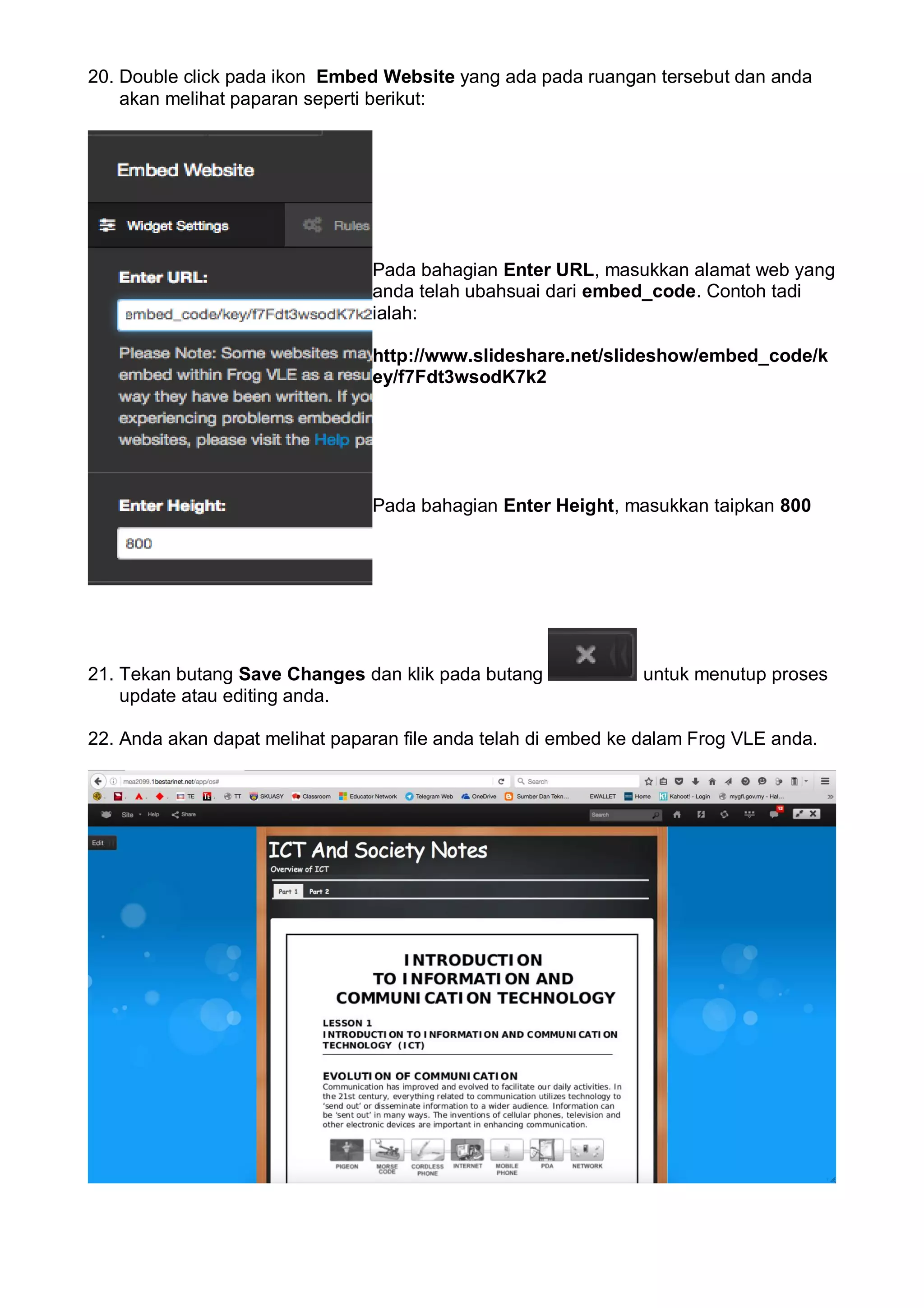 Tutorial 3 langkah kongsi fail dalam frog vle | PDF | Free Download