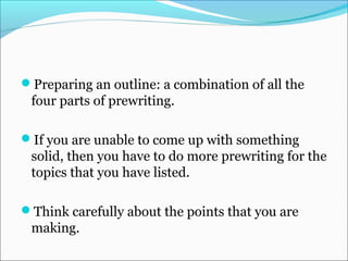Tutorial 3 (pre writing & process essay format) | PPT