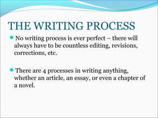 Tutorial 3 (pre writing & process essay format) | PPT