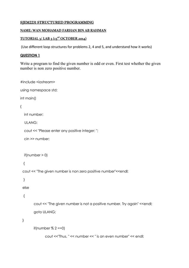 C++ TUTORIAL 3 | PDF
