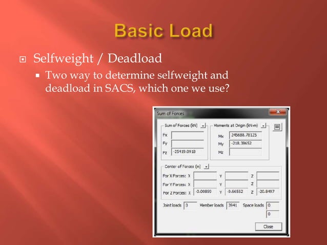 Tutorial #4 - SACS Basic | PPTX