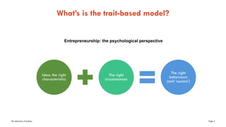 Entrepreneurship and individuals workshop | PPT