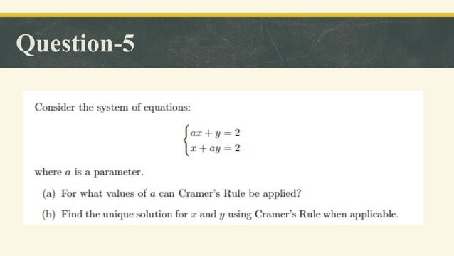 Tutorial-5.pdf - linear alegbra tutorial slides | PPT