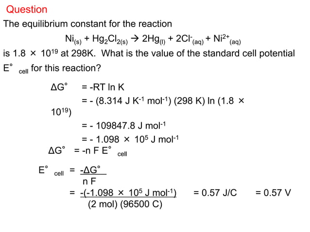 Tutorial 5 - Electrochemistry.ppt