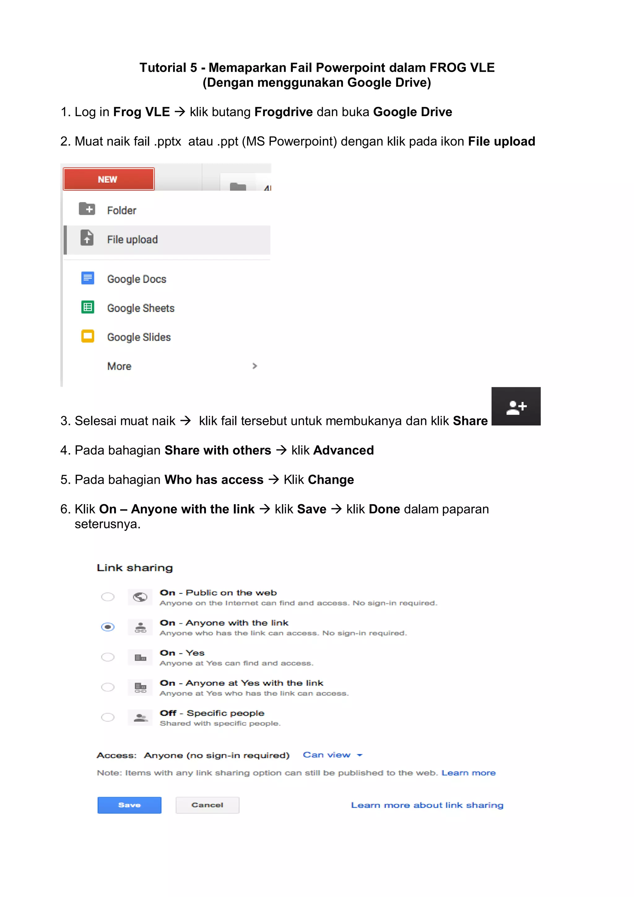 Tutorial 5 memaparkan fail powerpoint dalam frog vle | PDF
