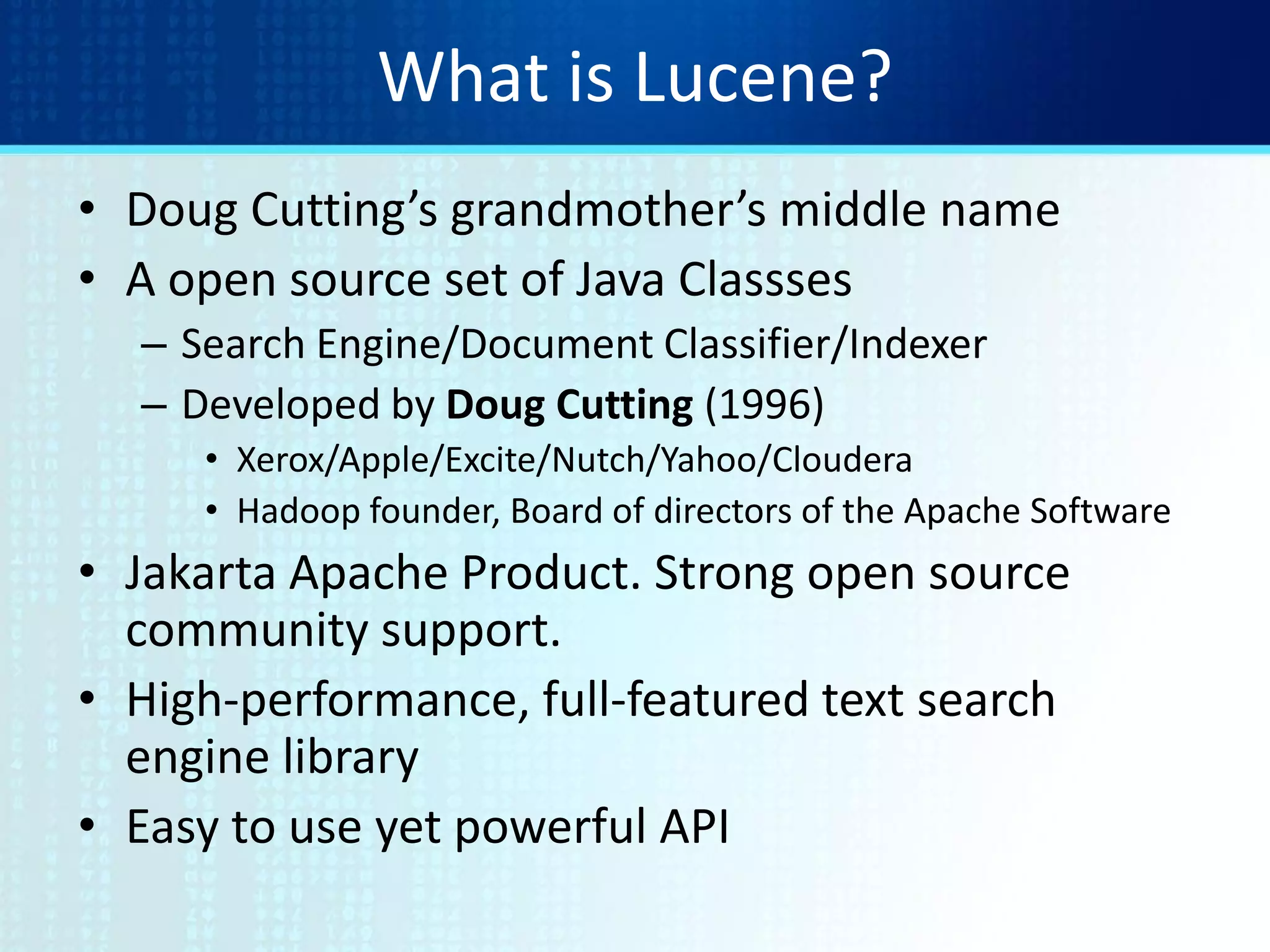 Tutorial 5 (lucene) | PDF | Search | Internet