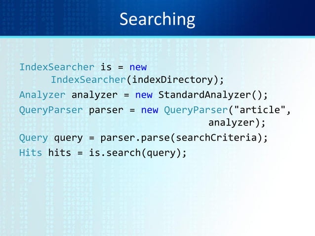 Tutorial 5 (lucene) | PPT