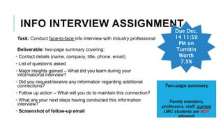 COMM 202 Tutorial - Informational Interview | PPTX