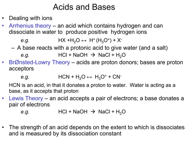 Tutorial 6 - Acids and Bases.ppt | Chemistry | Science