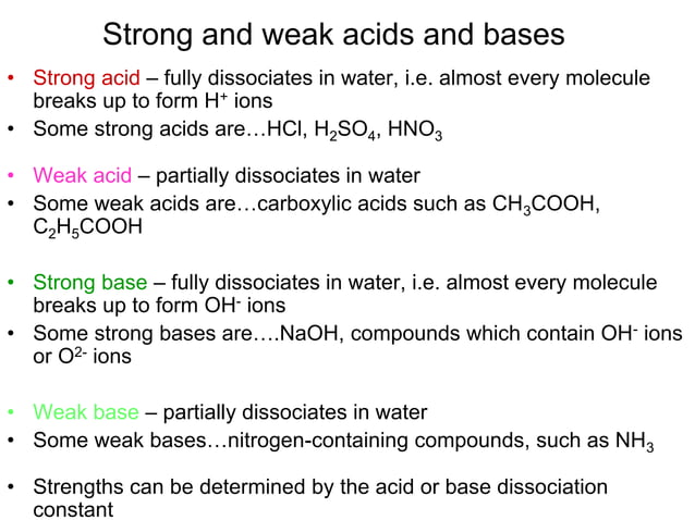 Tutorial 6 - Acids and Bases.ppt | Chemistry | Science