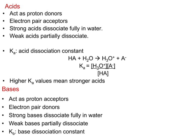 Tutorial 6 - Acids and Bases.ppt | Chemistry | Science