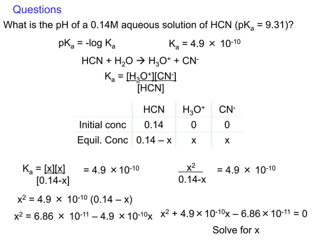 Tutorial 6 - Acids and Bases.ppt | Chemistry | Science