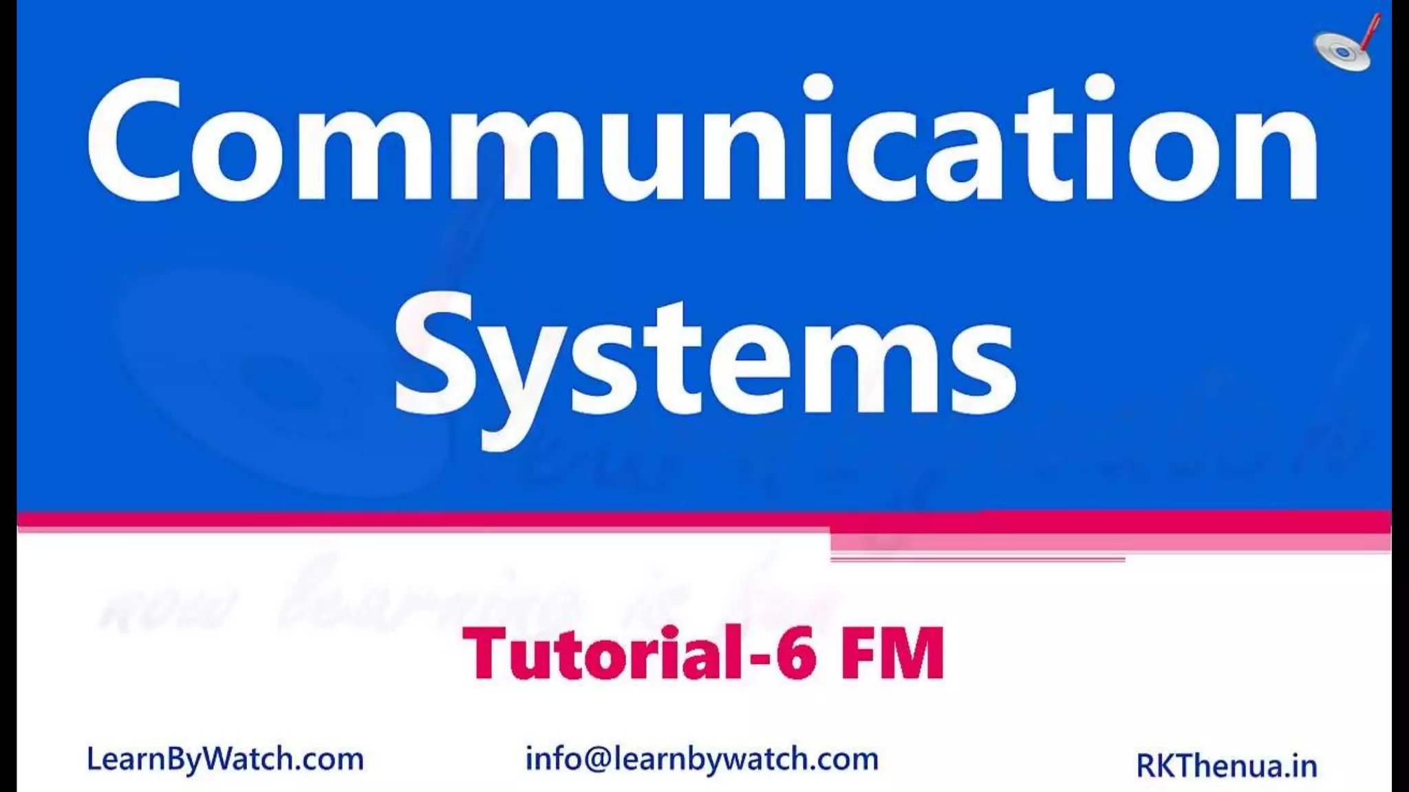 Tutorial 6 fm | Communication Systems | PPTX