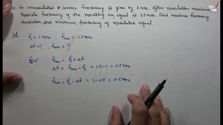 Tutorial 6 fm | Communication Systems | PPT