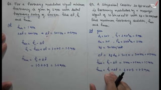 Tutorial 6 fm | Communication Systems | PPT