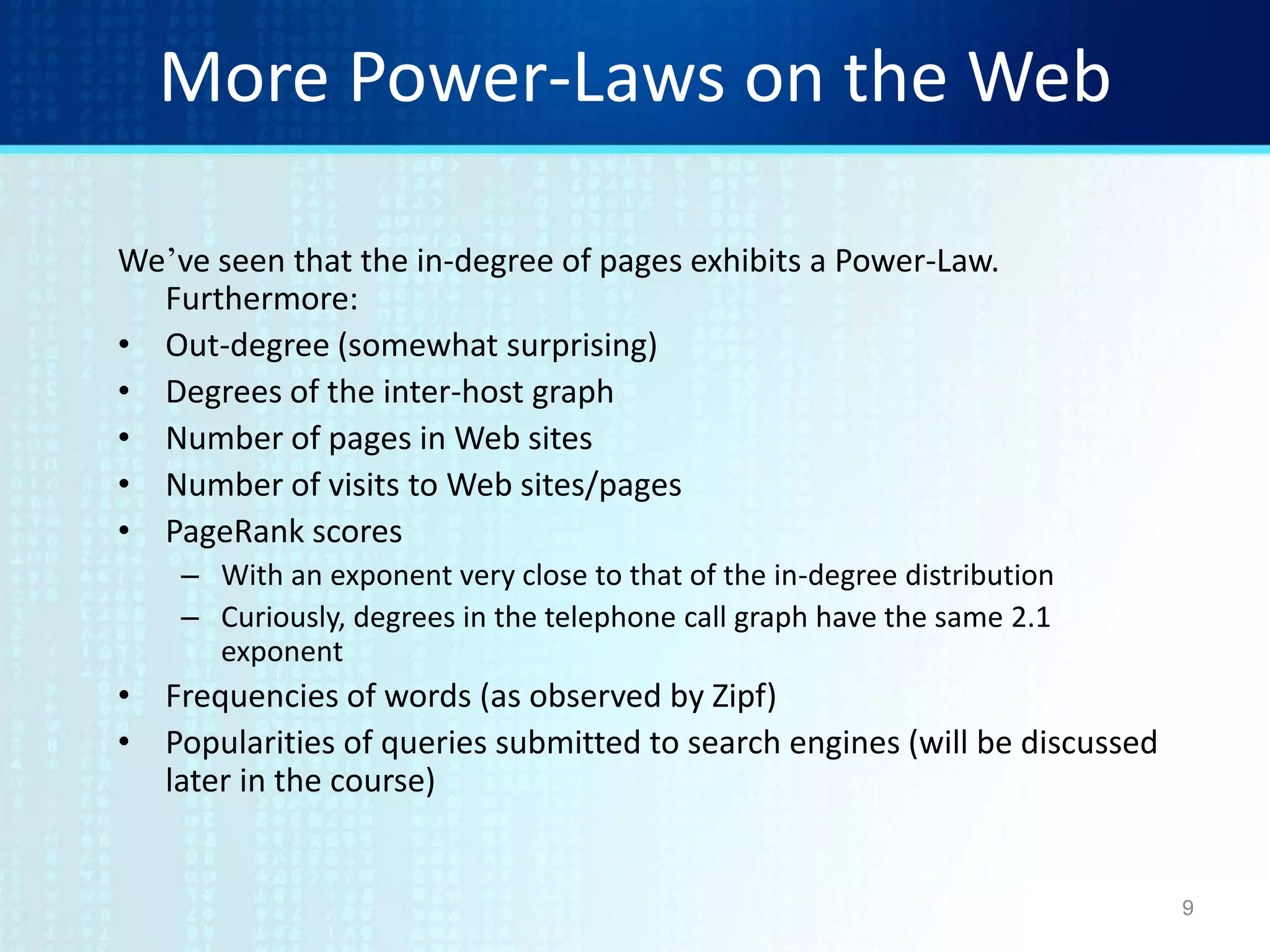 Tutorial 6 (web graph attributes) | PDF | Internet | Computing