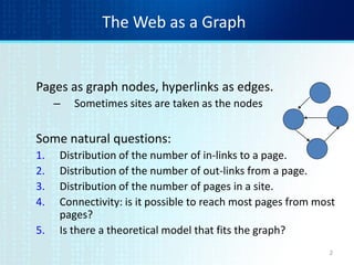 Tutorial 6 (web graph attributes) | PDF | Internet | Computing
