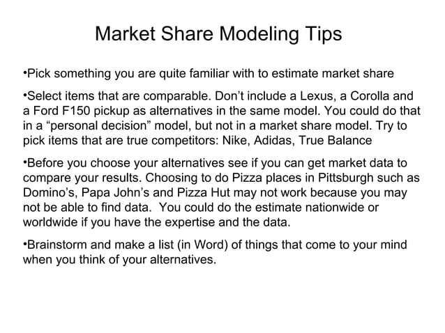 ANP market share models | PPT